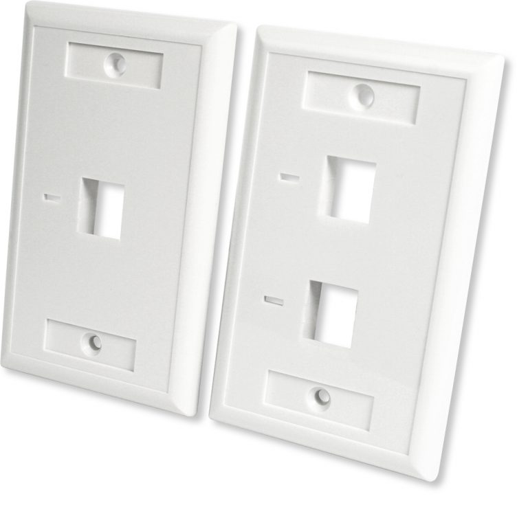 KEYSTONE WALL PLATE W/ ICON SLOTS & TABS, WHITE – Quest Technology ...