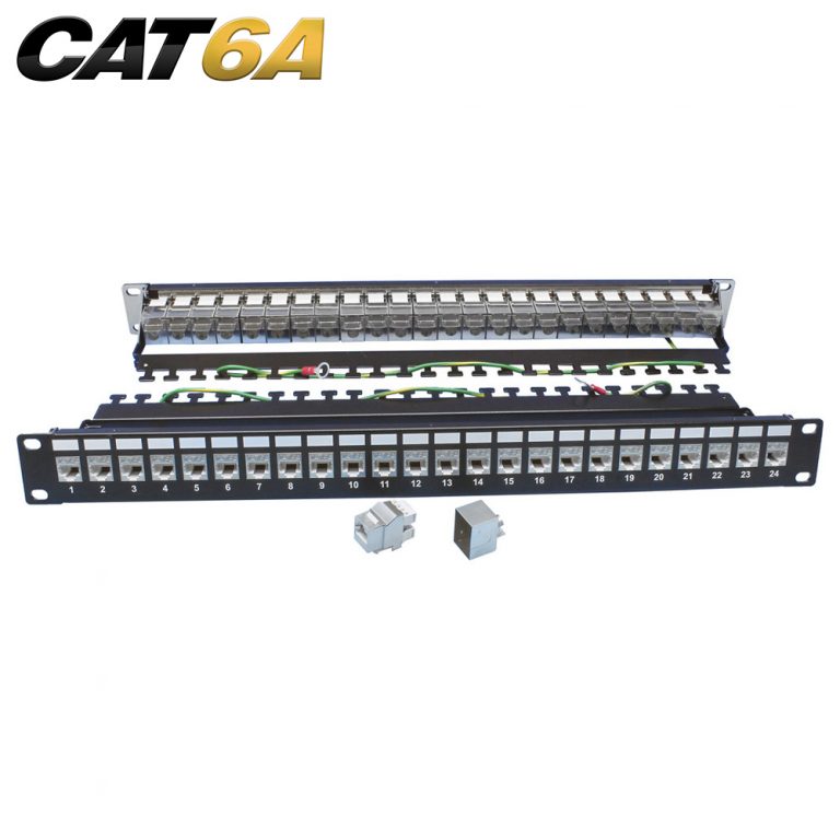 CAT6A FTP SHIELDED PATCH PANEL W/ MANAGER – Quest Technology International